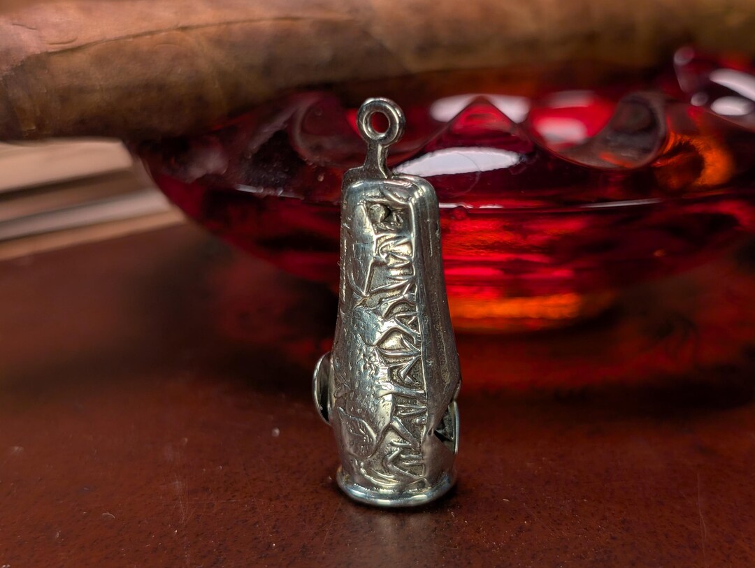 Antique Sterling Silver Cigar Cutter With Ornate Relief, Victorian ...