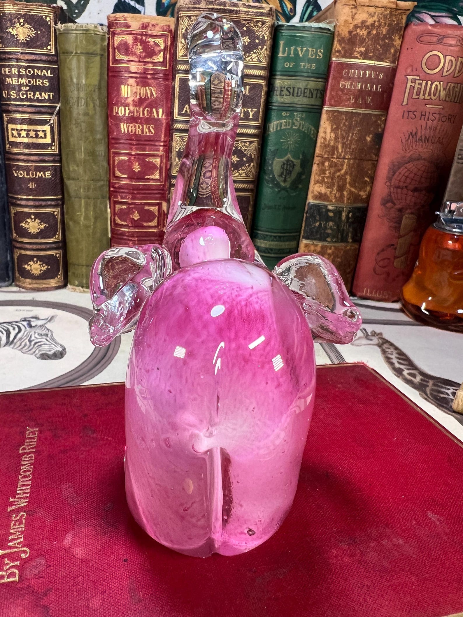 Vintage Murano Style Pink Glass Elephant Paperweight Sculpture - Etsy