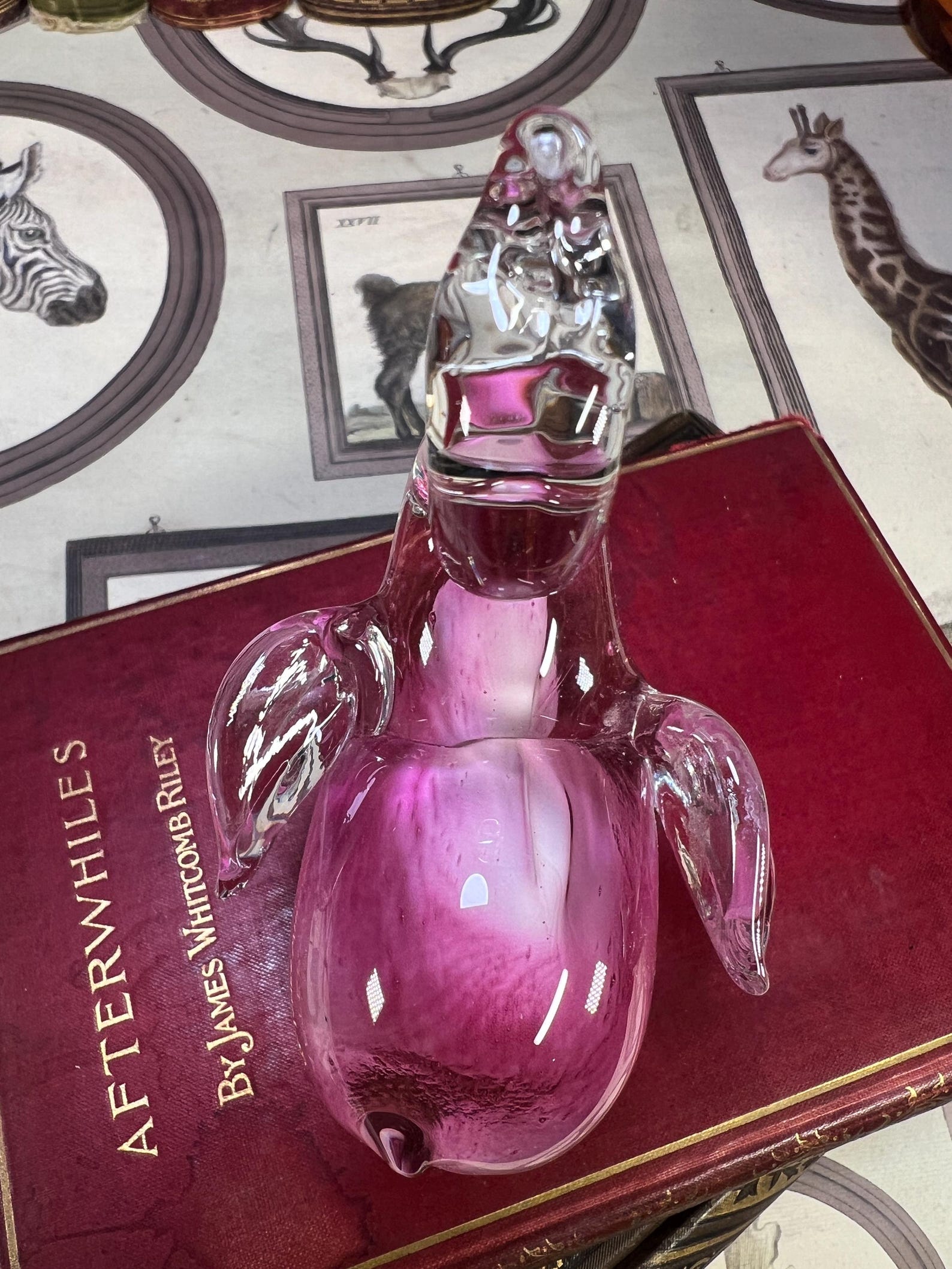 Vintage Murano Style Pink Glass Elephant Paperweight Sculpture - Etsy