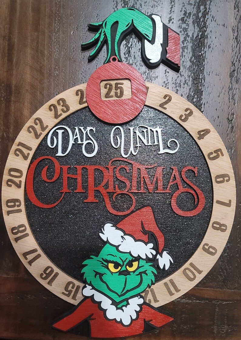 Countdown to Christmas SVG, DXF, LBRN2 - Etsy