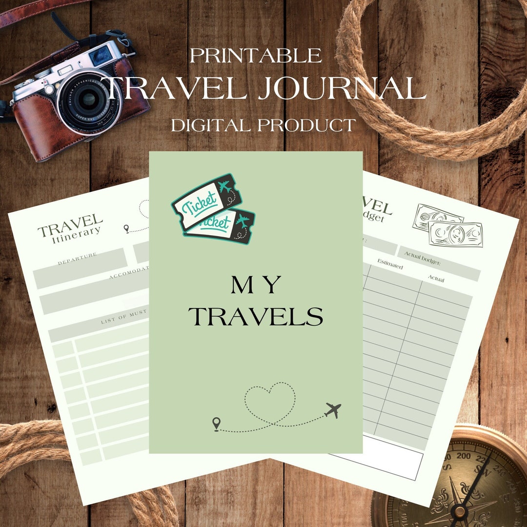 Travel Journal Printable, Travel Planner, Travel Budget, Travel ...