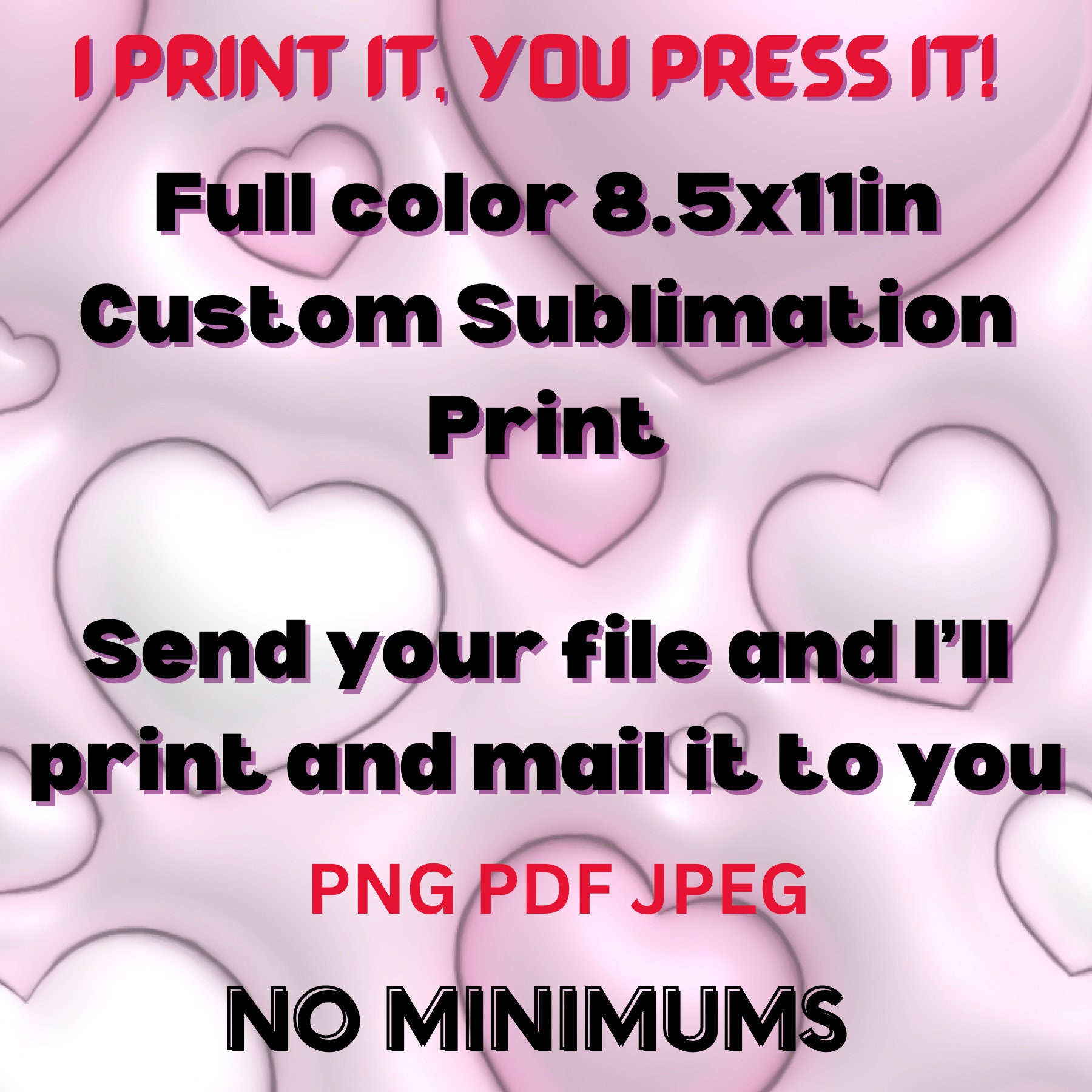 Custom Sublimation Print - Etsy