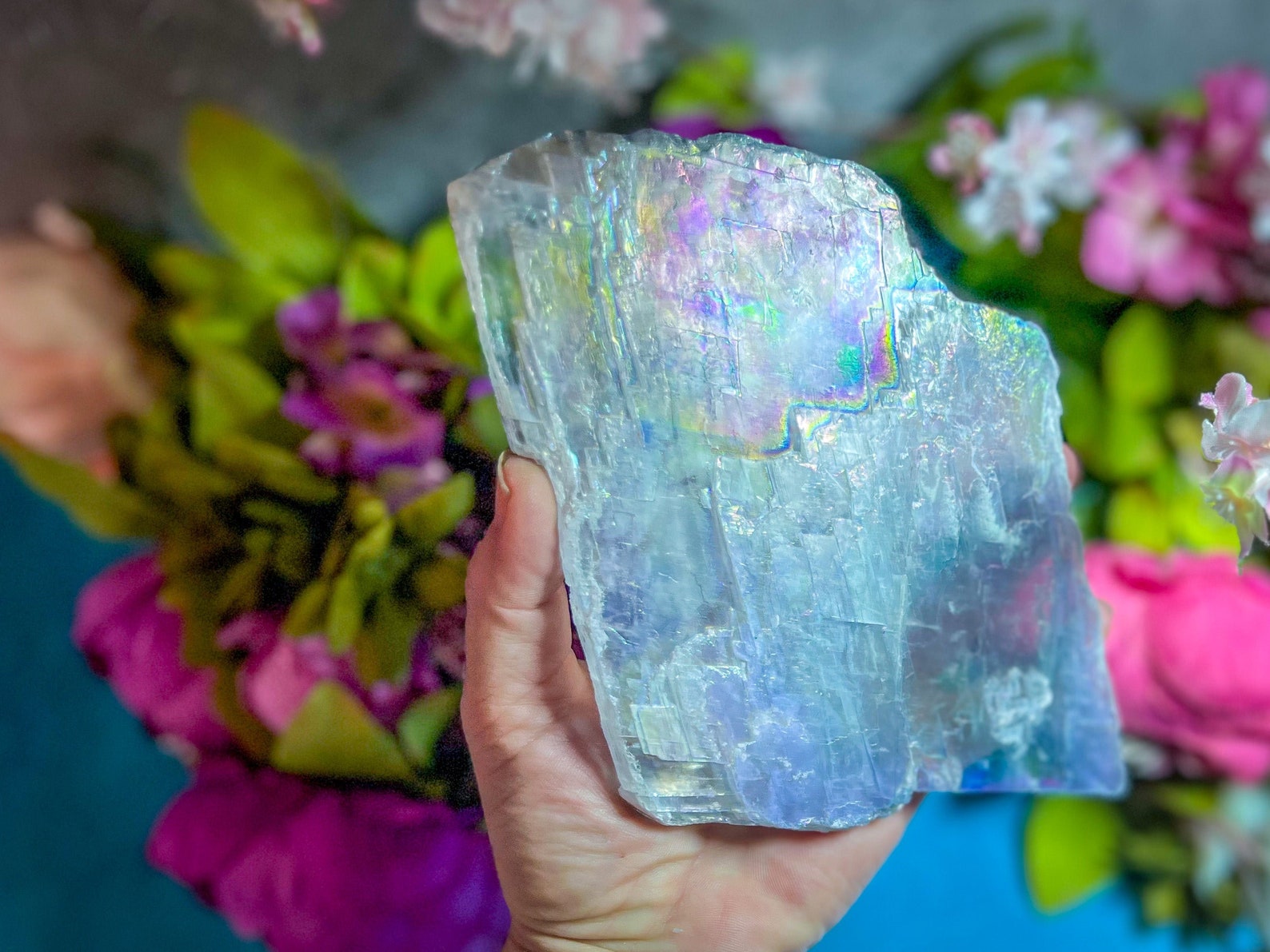 Raw Aura Selenite, Selenite Slice, Selenite Slab, Utah Selenite, Witchy ...