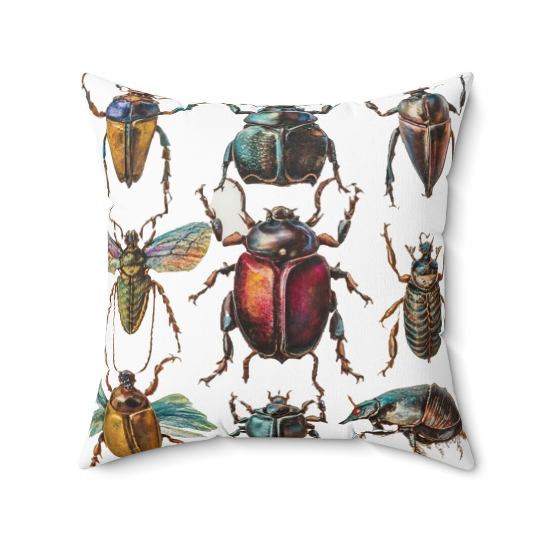 Beautiful Beetle Pillow, Insect Lovers Gift, Beetle Lovers Gift, Beetle ...