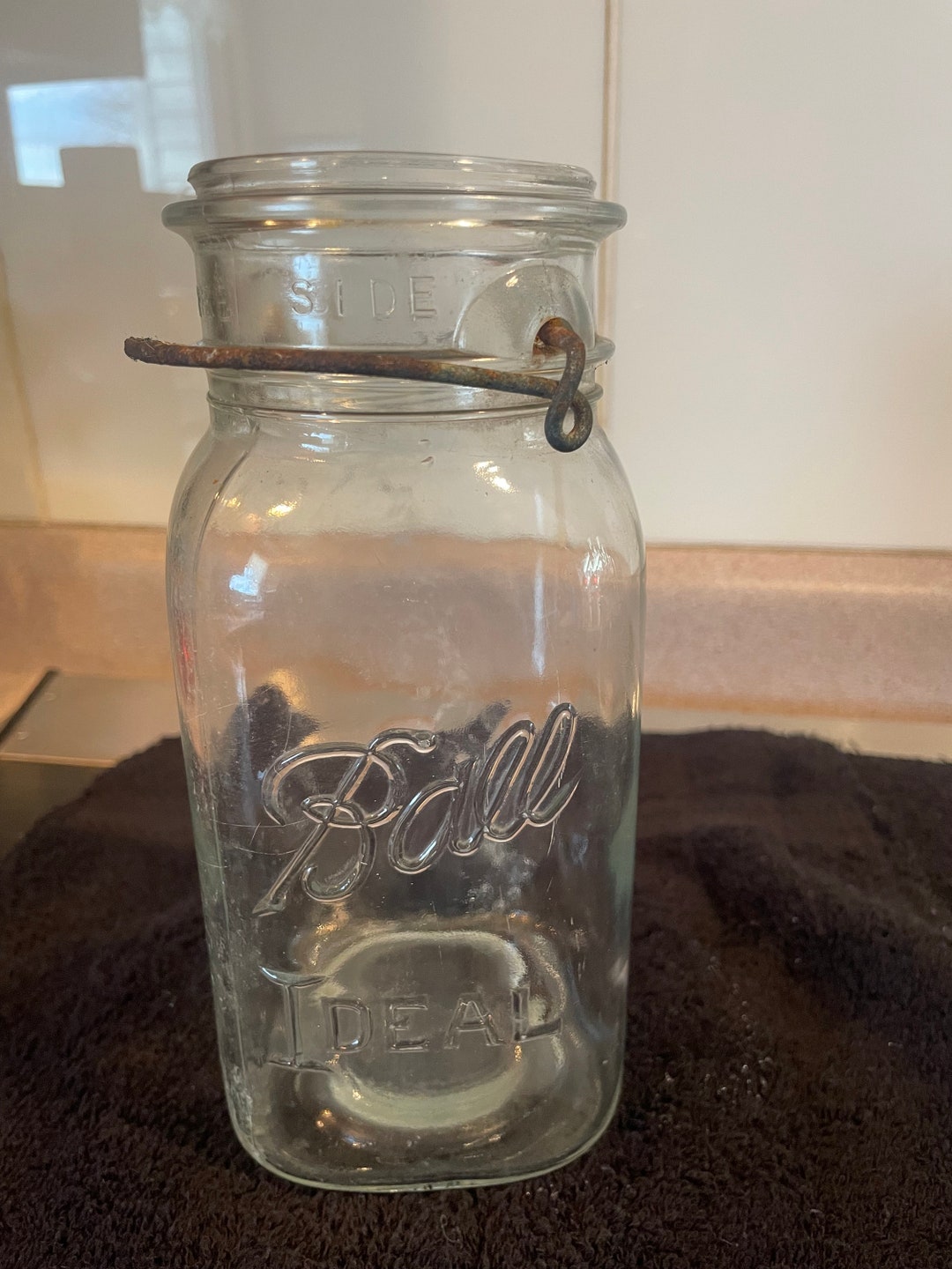 Vintage Ball Ideal Mason Jar Original Wiring Rust Square Shape - Etsy