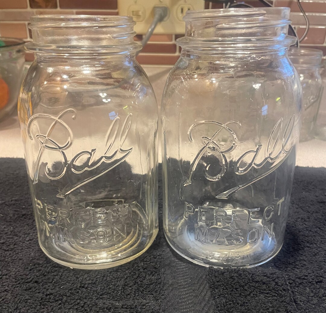 Vintage 1930s Large Ball Perfect Mason Jar, Set of 2 - Etsy