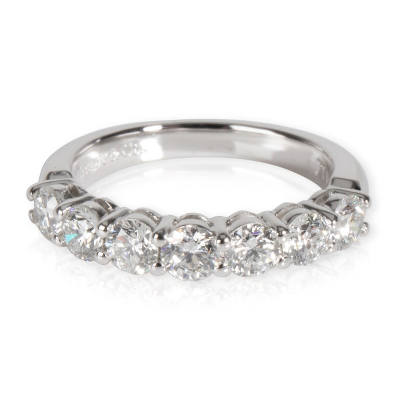 Tiffany & Co. Platinum Embrace .91ct Diamond 3.5mm Shared Wedding Band ...