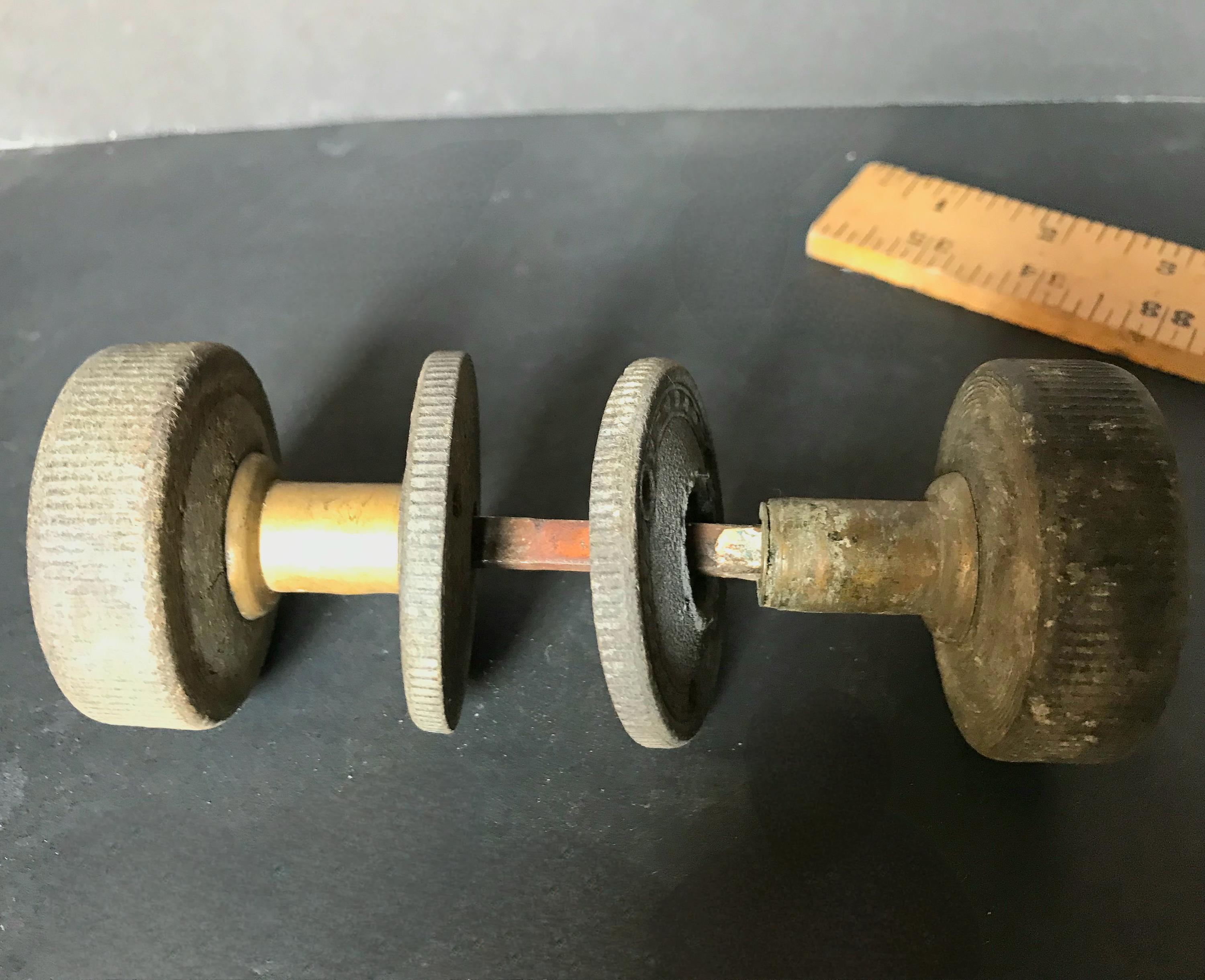 Pair of Antique Hemacite Doorknobs Westlake Design by Dibble 1887 ...