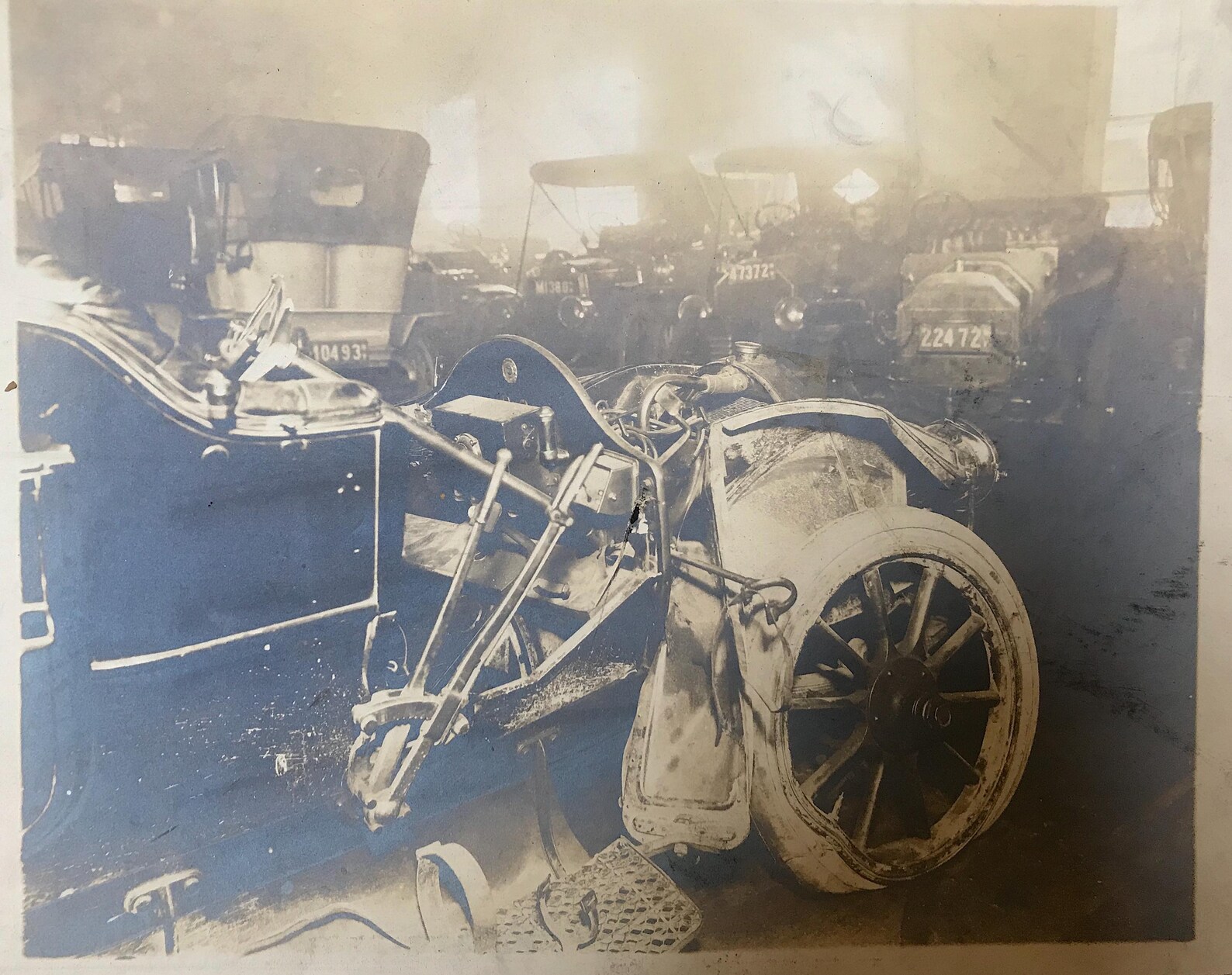 Rare Antique 1910 Early American Automobile / Car Accident Crash ...