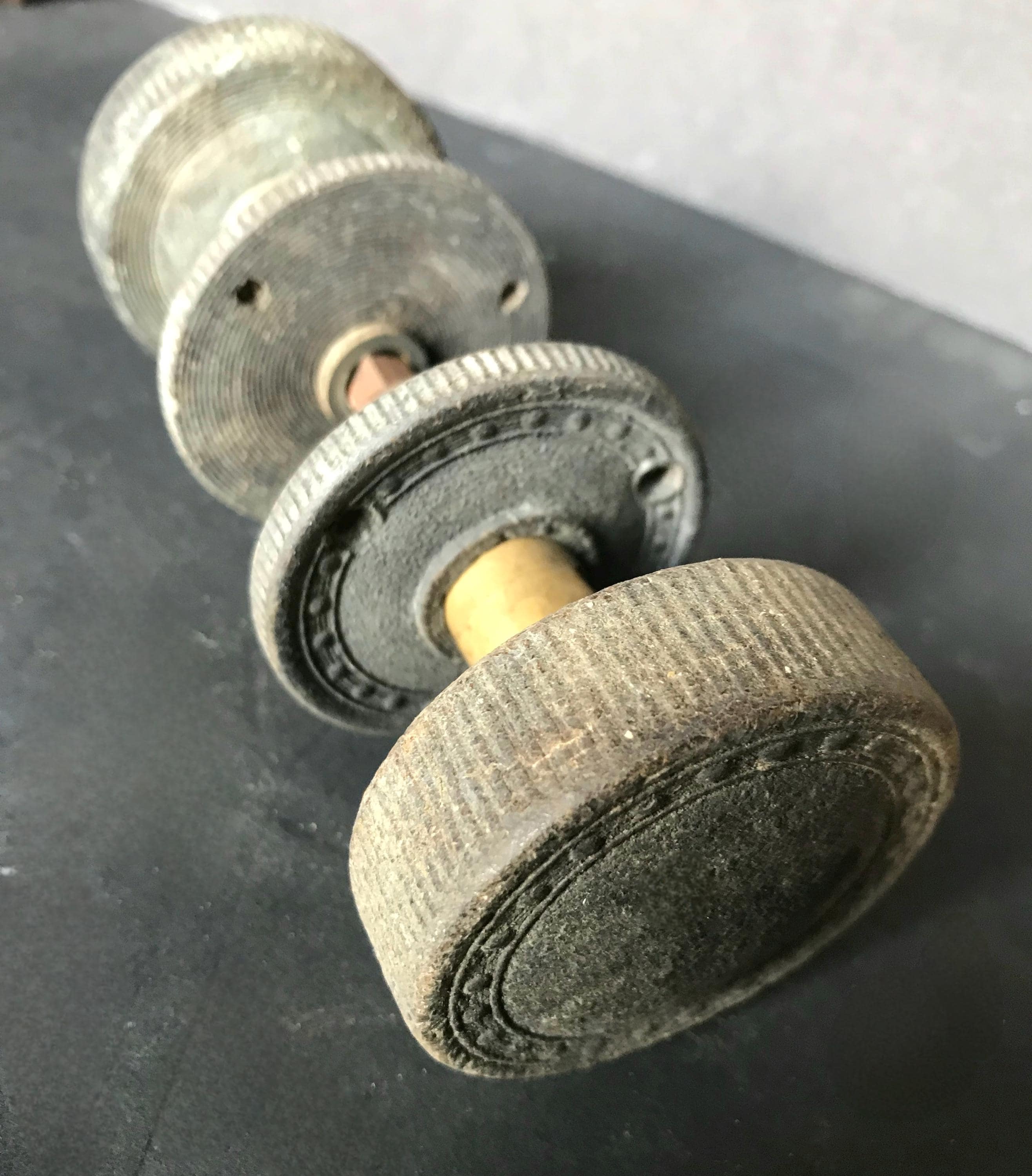 Pair of Antique Hemacite Doorknobs Westlake Design by Dibble 1887 ...