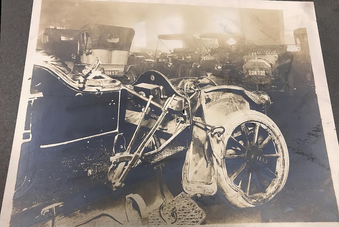 Rare Antique 1910 Early American Automobile / Car Accident Crash ...
