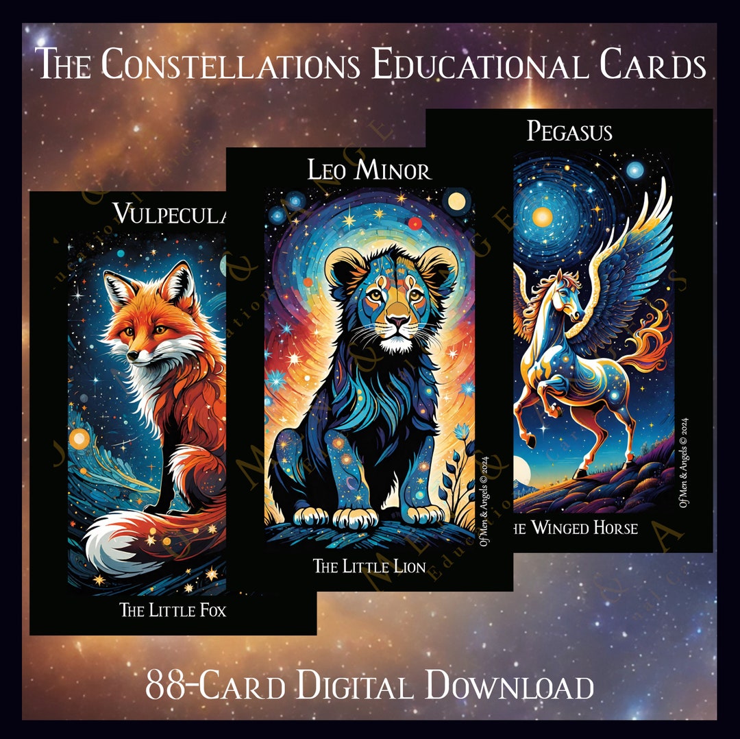 New! the 88 Constellations Cards Digital Download, 48-card Set ...