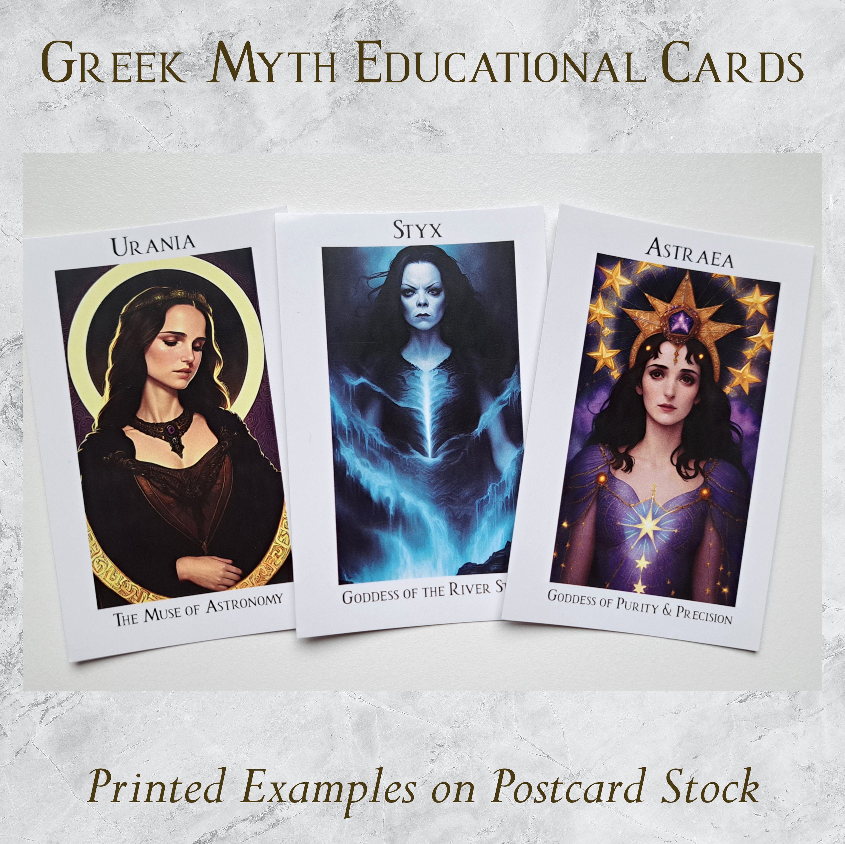 New Greek Myth Educational Cards Digital Download, 24 Cards, Add-on Set ...