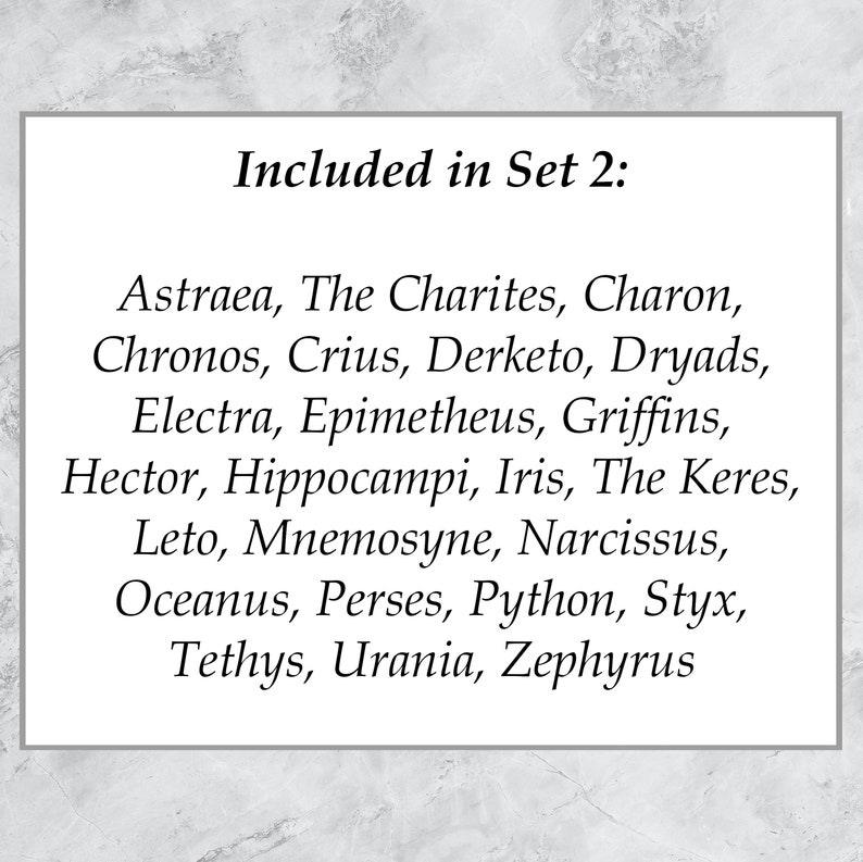 New Greek Myth Educational Cards Digital Download, 24 Cards, Add-on Set ...