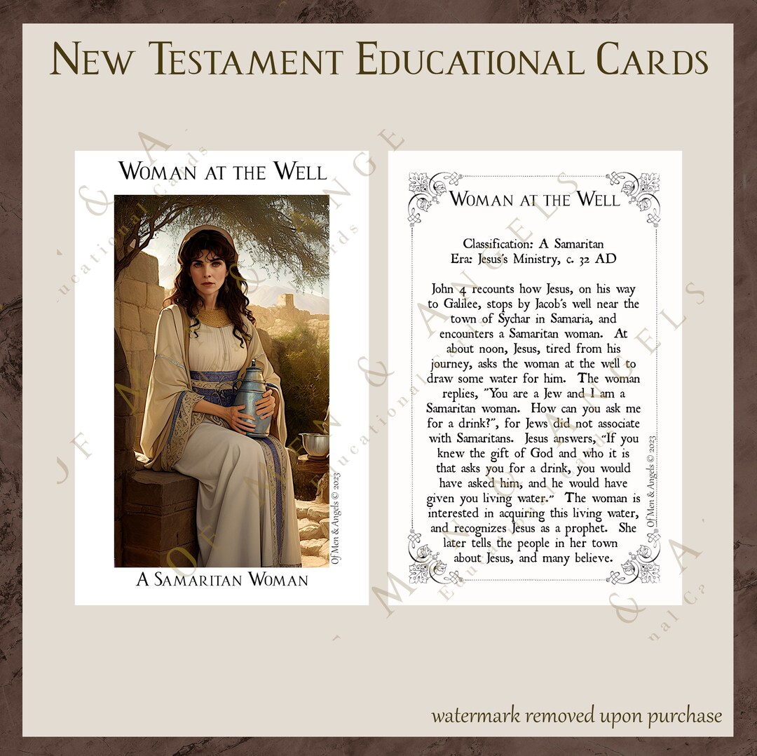 New Testament Educational Cards Digital Download, 80-card Set, Bible ...