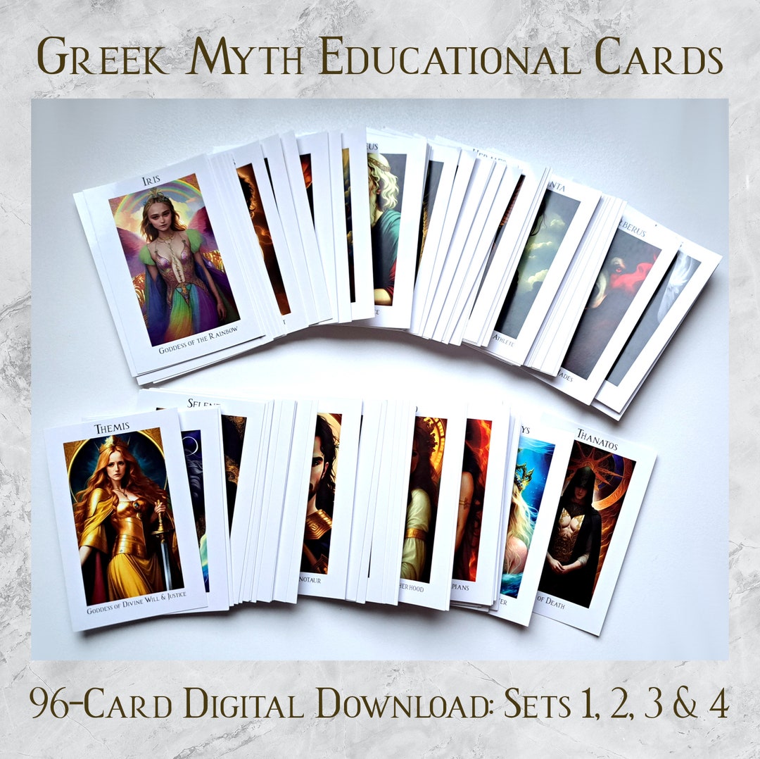 New Greek Myth Educational Cards Digital Download, Sets 1, 2, 3 and 4 ...
