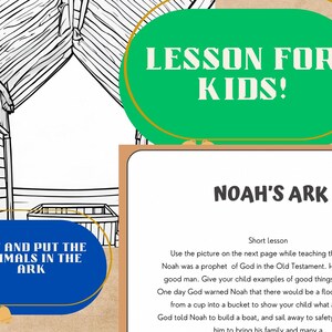 Noah’sark Lesson Kids Bible Lesson Bible Crafts for Kids Printable ...