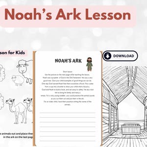 Noah’sark Lesson Kids Bible Lesson Bible Crafts for Kids Printable ...