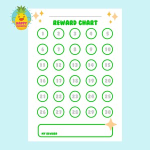 Green School Reward Chart | Printable Behavior Chart | Daily Chore ...