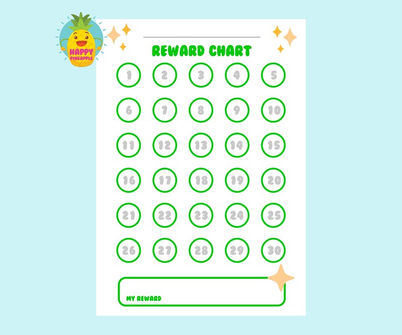 Green School Reward Chart | Printable Behavior Chart | Daily Chore ...