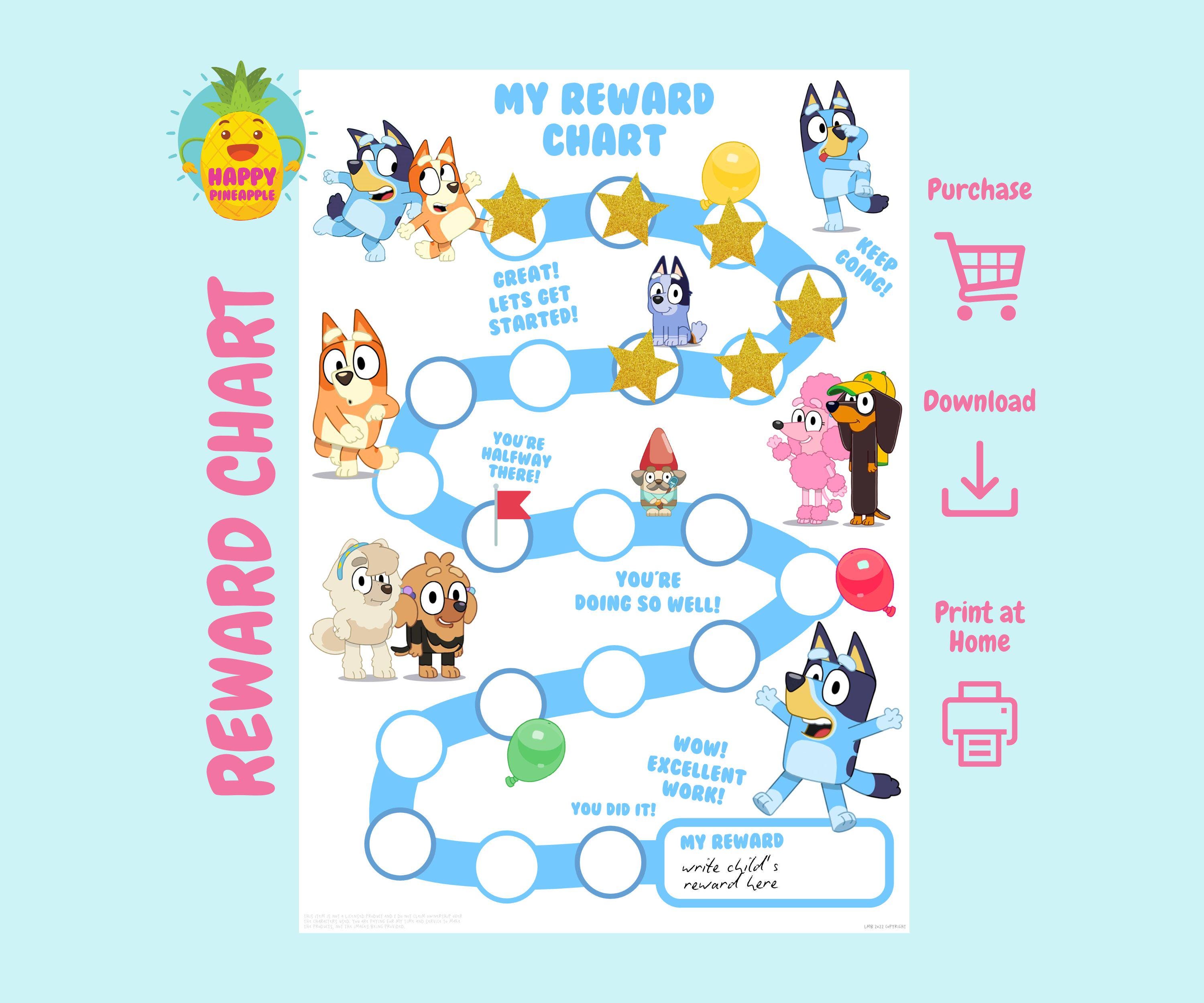 Bluey Potty Chart | Bluey Reward Chart | Toilet Training | Potty ...