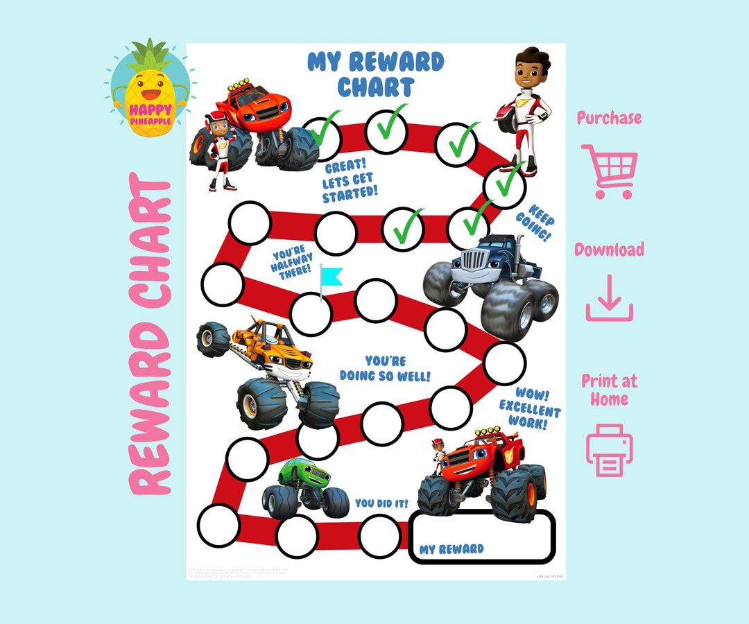 Kids Reward Chart, Printable Chore Chart, Behaviour Chart, Digital ...