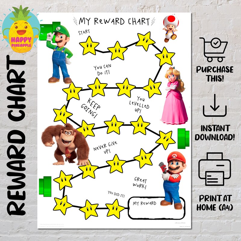 Kids Reward Chart - Etsy