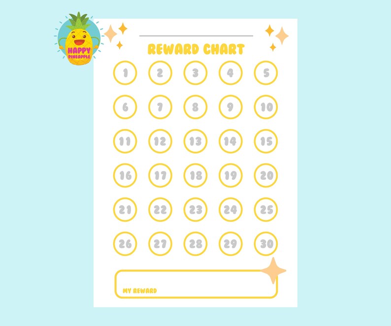 Yellow School Reward Chart Printable Behavior Chart Daily Chore Chart ...