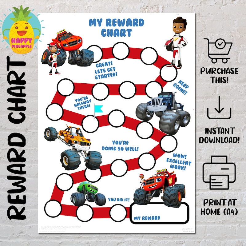 Blippi Reward Chart - Etsy