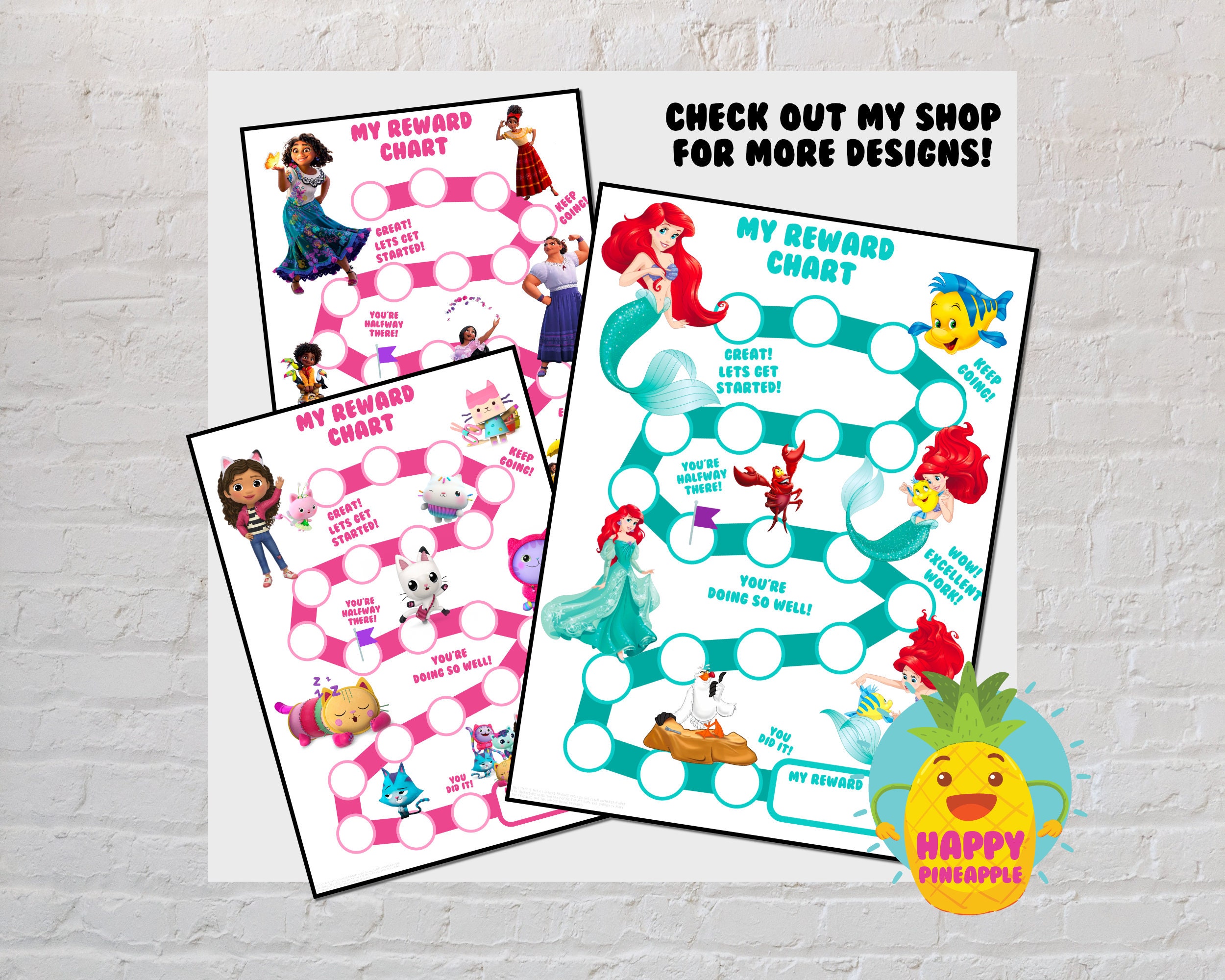 Gabby's Dollhouse Reward Chart for Kids, Chore Chart, Behaviour Chart ...