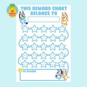 Bluey Reward Chart | Printable Behavior Chart | Daily Chore Chart ...