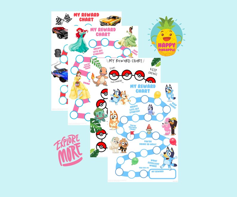 My Little Pony Reward Chart for Kids, Chore Chart, Behaviour Chart ...