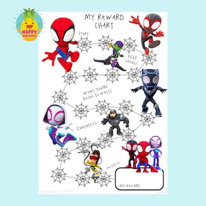 Spidey Reward Chart | Printable Superhero Behavior & Chore Chart | Kids ...