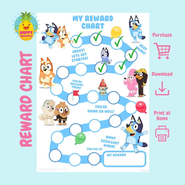 Bluey Stickers - Etsy