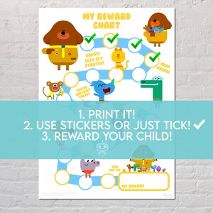 Hey Duggee Reward Chart for Kids, Chore Chart, Behaviour Chart, Digital ...