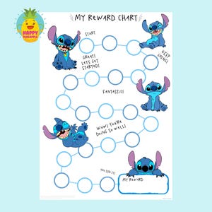Stitch Reward Chart for Kids: Behavior & Chore Tracker (digital ...