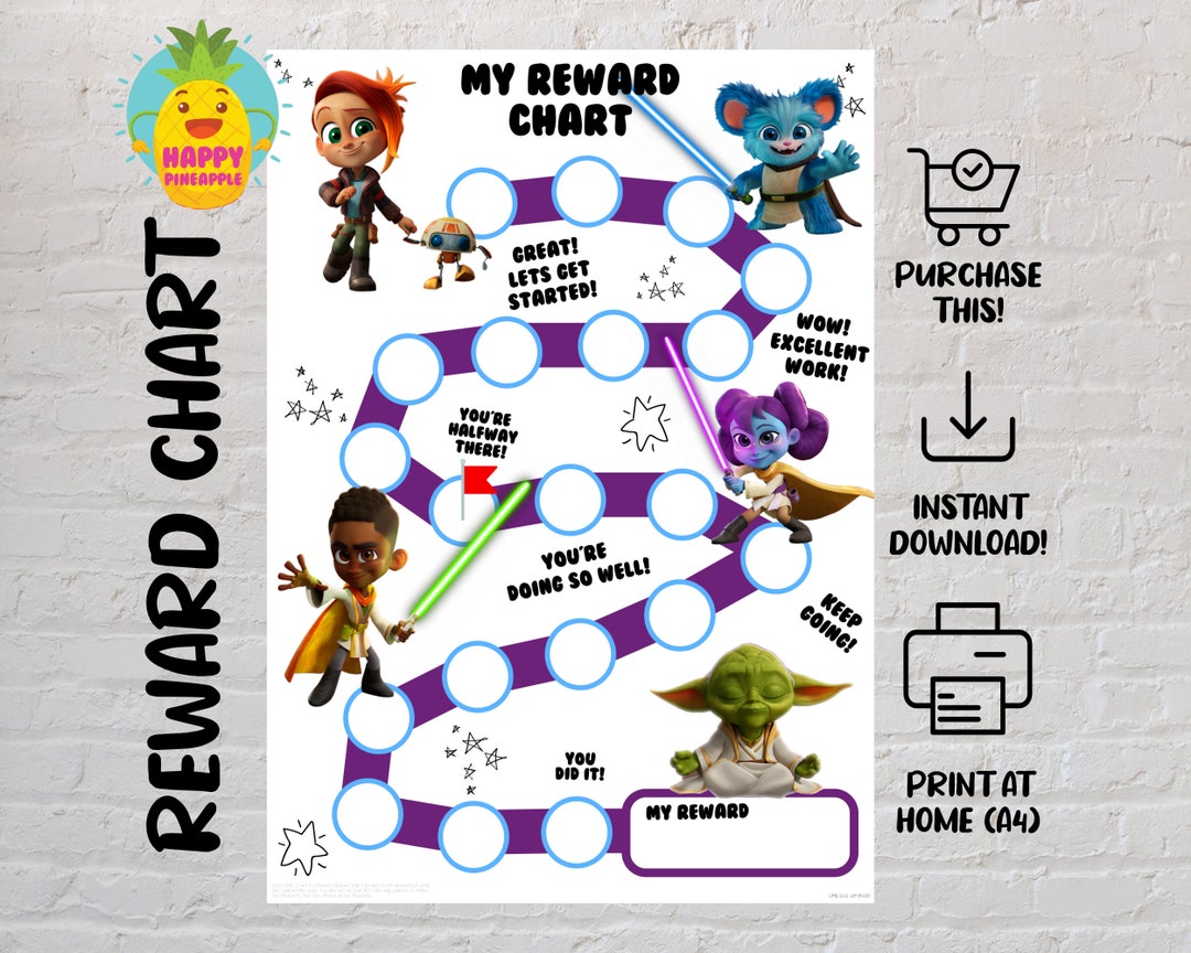 Star Wars Adventure Chart for Kids, Chore Chart, Behaviour Chart ...