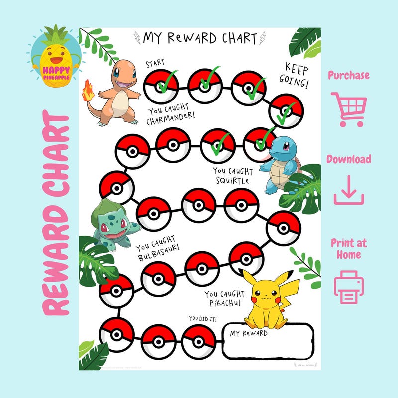Reward Chart for Kids - Etsy