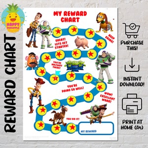 Toy Story Reward Chart for Kids, Chore Chart, Behaviour Chart, Digital ...