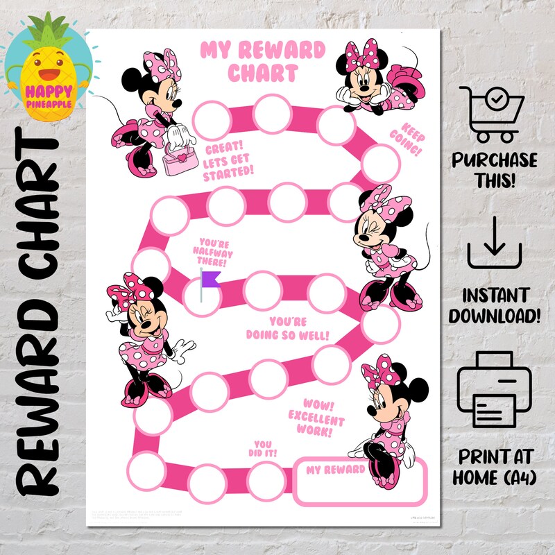Minnie Mouse Potty Chart - Etsy