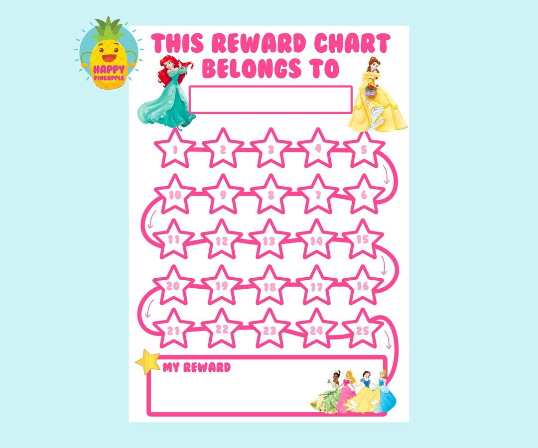 Princess Reward Chart Printable Princess Behavior Chart Daily Chore ...