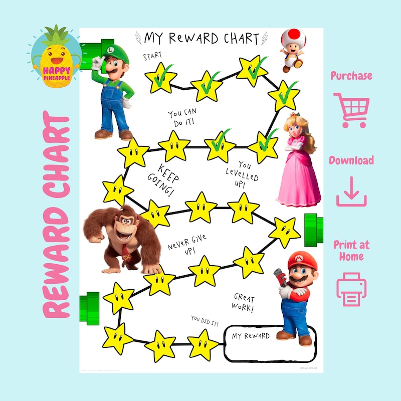 Mario Potty Chart - Etsy