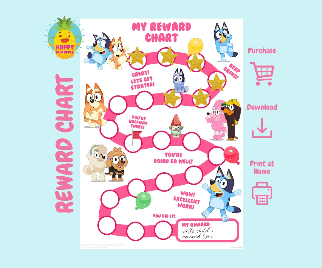 Bluey Potty Chart | Bluey Reward Chart | Toilet Training | Potty ...
