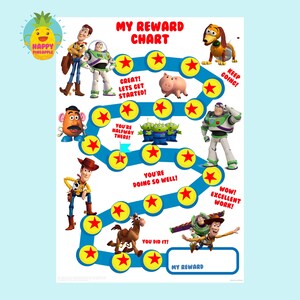 Toy Story Reward Chart for Kids, Chore Chart, Behaviour Chart, Digital ...