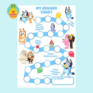Bluey Reward Chart | Printable Behavior Chart | Daily Chore Chart ...