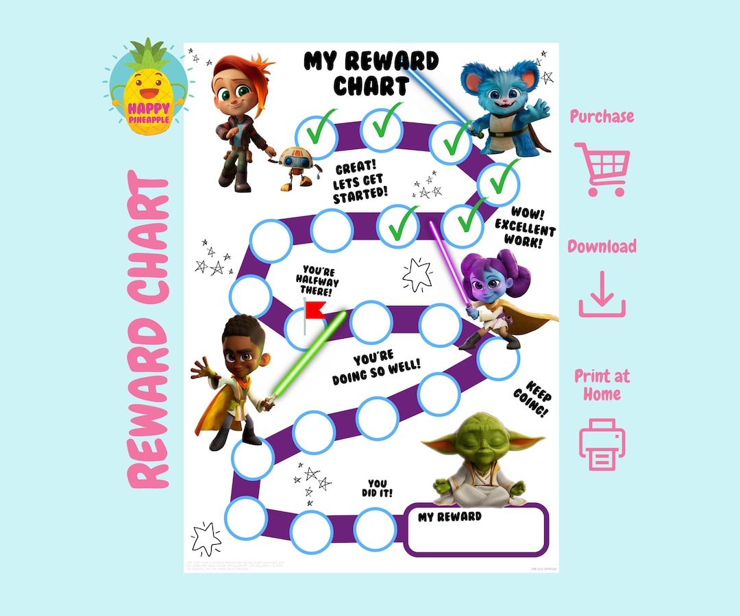Star Wars Adventure Chart for Kids, Chore Chart, Behaviour Chart ...