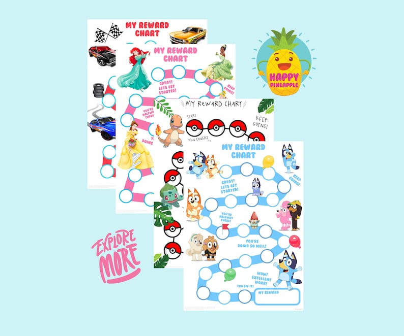 Minnie Mouse Reward Chart for Kids, Chore Chart, Behaviour Chart ...