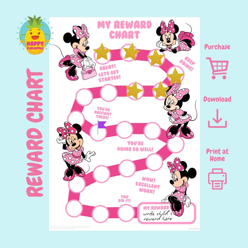 Minnie Mouse Potty Training Chart - Etsy