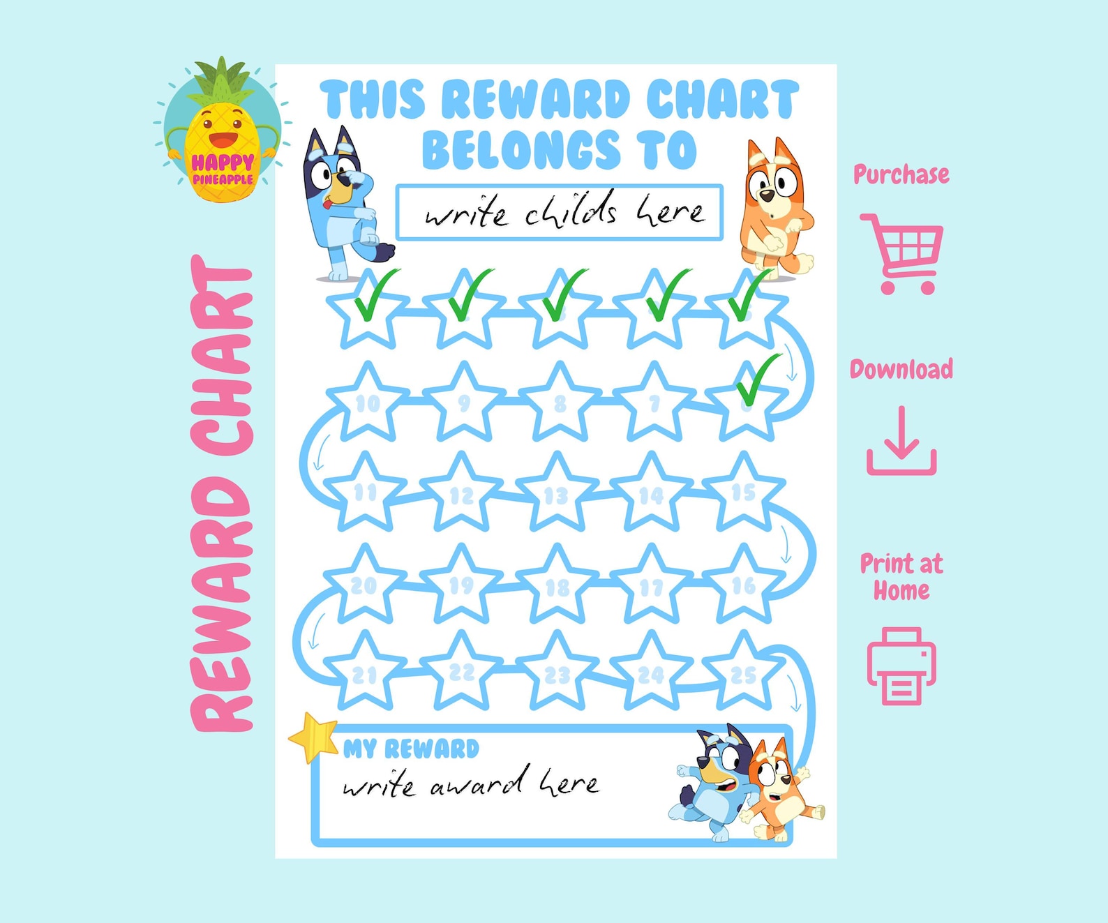 Bluey Reward Chart | Printable Behavior Chart | Daily Chore Chart ...