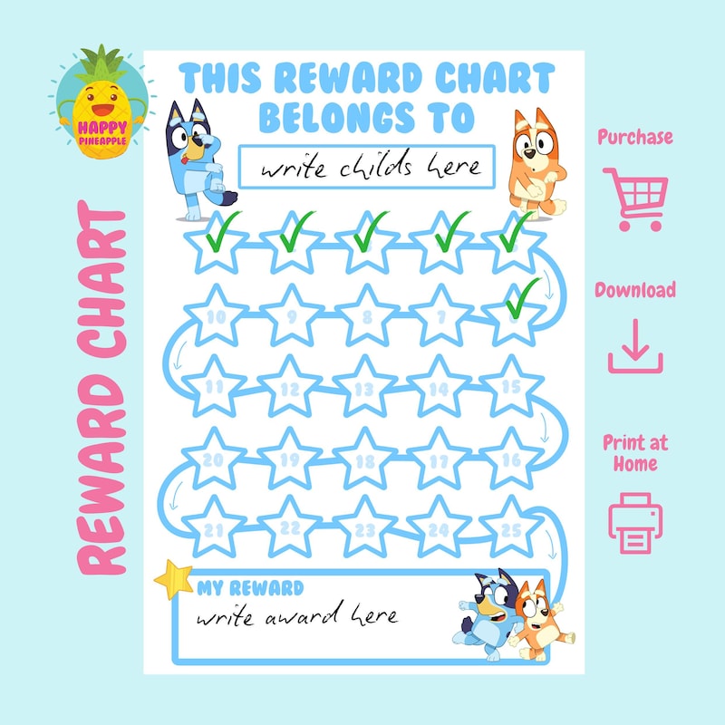 Bluey Reward Chart - Etsy UK